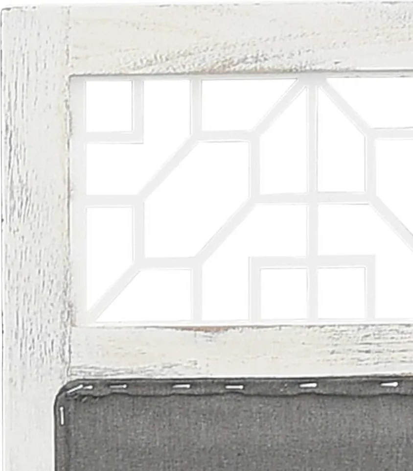 3dílný paraván šedý 105 x 165 cm textil 338554