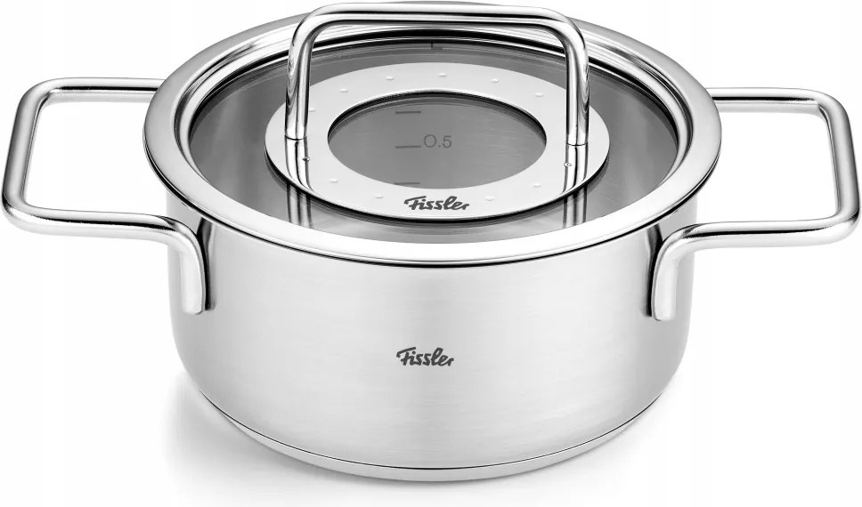 Hrnec z z nerezové oceli s poklicí Fissler Pure Collection 16 cm K2