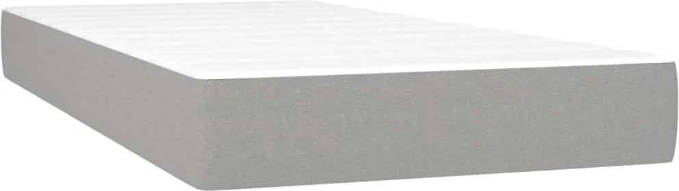 Box spring postel s matrací světle šedá 80 x 200 cm textil 3141969