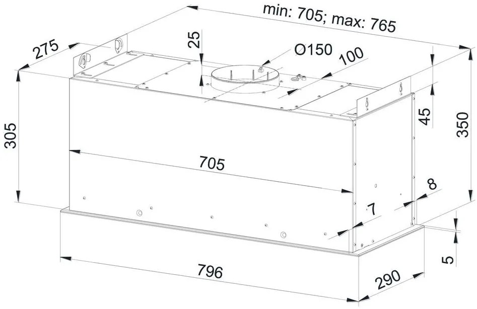 Kluge Odsavač par Kluge KMV8020BLG