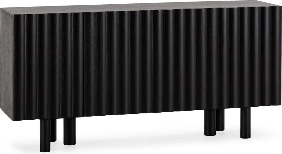Černá komoda z mangového dřeva 160x80x40 cm Tamira – MOME