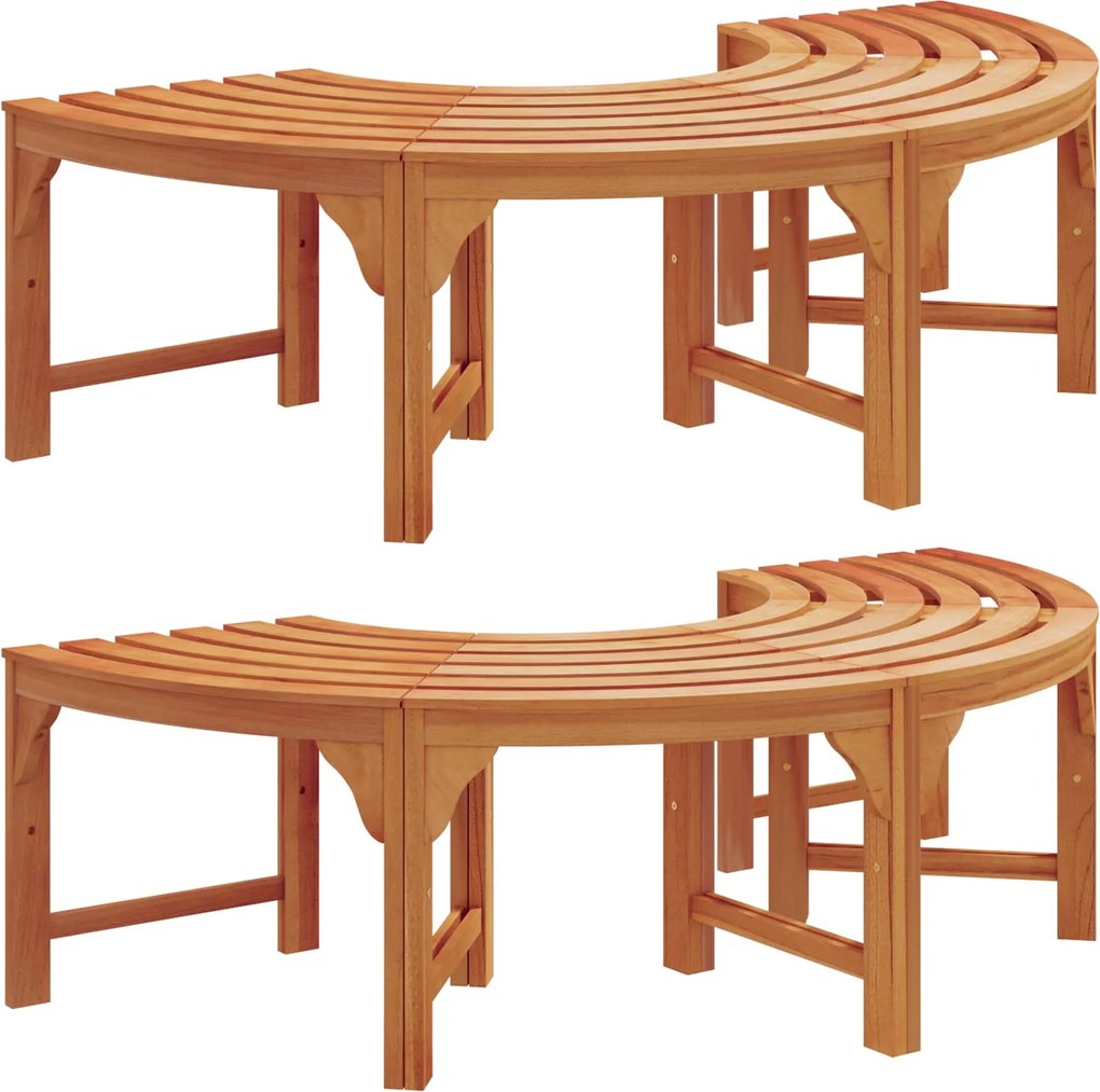 Stromová lavička 8 -Seater 2 ks 160 x 80 x 45cm Přírodní 3324835