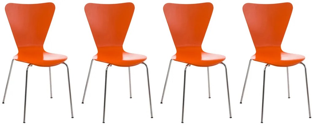 Židle Callisto (SET 4 ks) - Oranžová