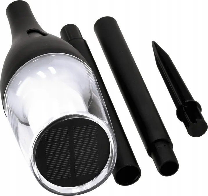BERGE 4x Solární zahradní LED lampy Strong FLAME 65cm