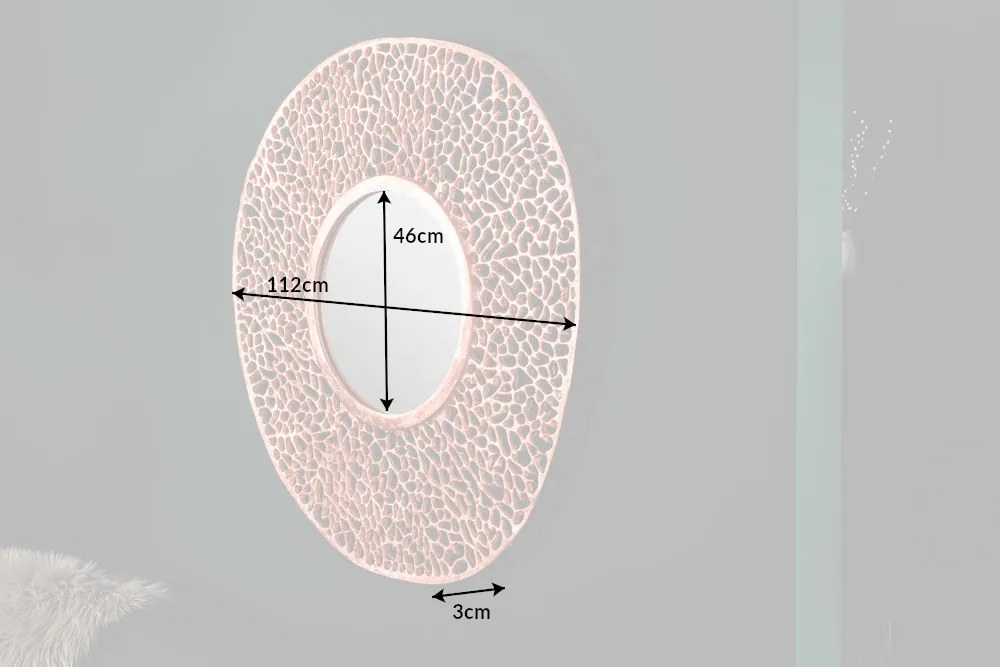 Nástěnné zrcadlo Lance L 112 cm měděné