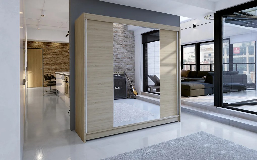 ADRK Furniture Posuvná skříň s zrcadlem BALANCE 180 ADRK-SW-BALA-S-180