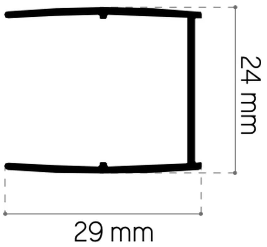 Glass 1989 Soho - Vanová zástěna, velikost 90 cm, profily chromové, čiré sklo, GQS0004T500