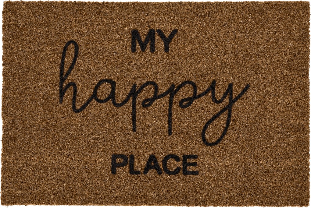 Livarno® Rohožka z kokosových vláken, 40 x 60 cm (my happy place)