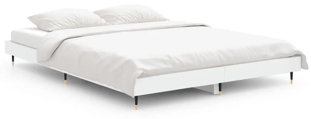 vidaXL Rám postele bílý 135 x 190 cm kompozitní dřevo