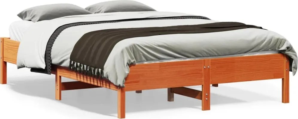 vidaXL Rám postele 140 x 190 cm masivní borovice [842714] Barva: Přírodní