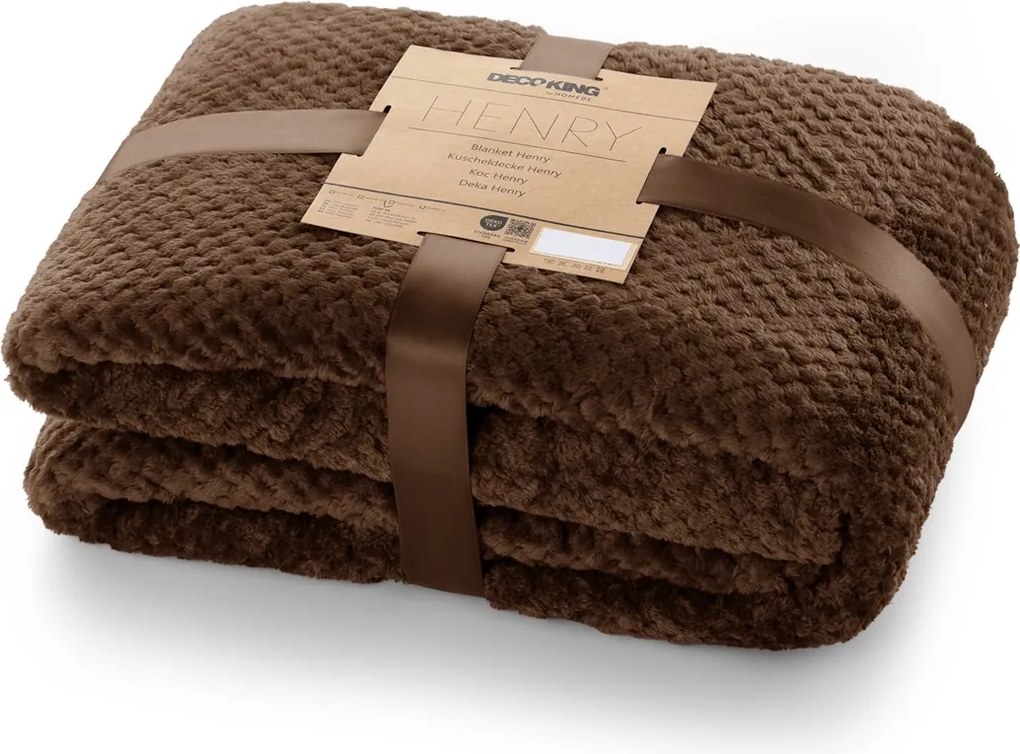 DecoKing Deka z mikrovlákna HENRY 150x200 cm Barva: BROWN/hnědá