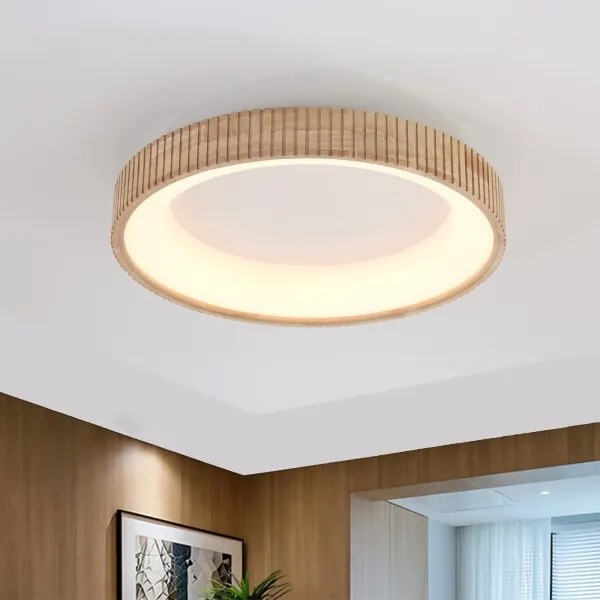 Brilagi - LED Stropní svítidlo FALCON WOOD MODERN LED/40W/230V pr. 60 cm dřevo