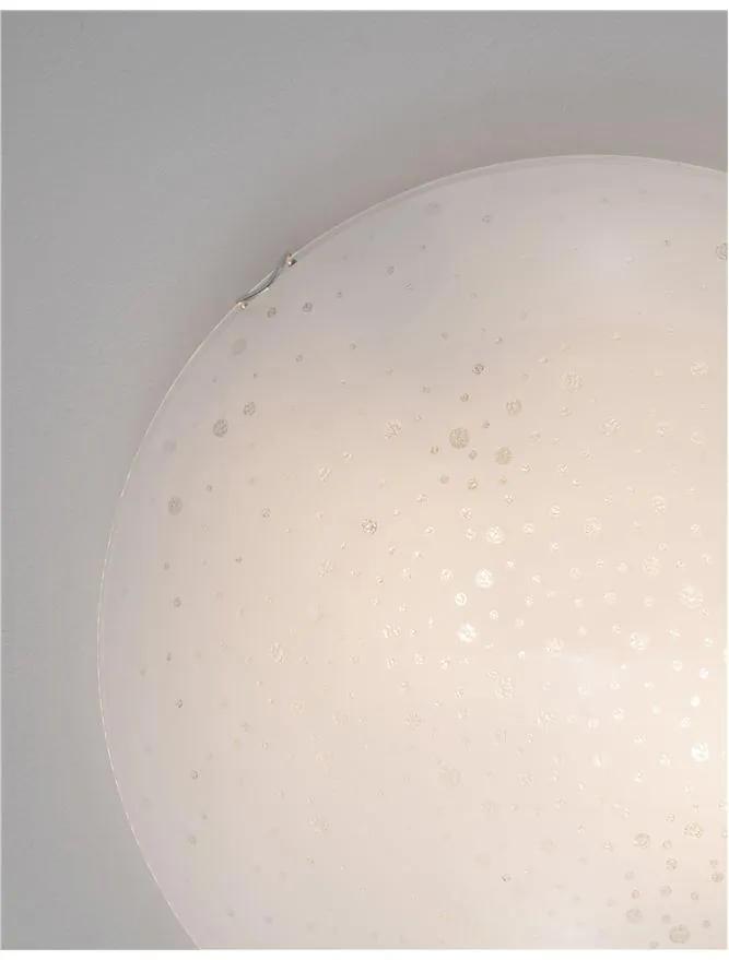 Nova Luce Stropní svítidlo MINORI bílé a čiré strukturované sklo, E27 2x12W