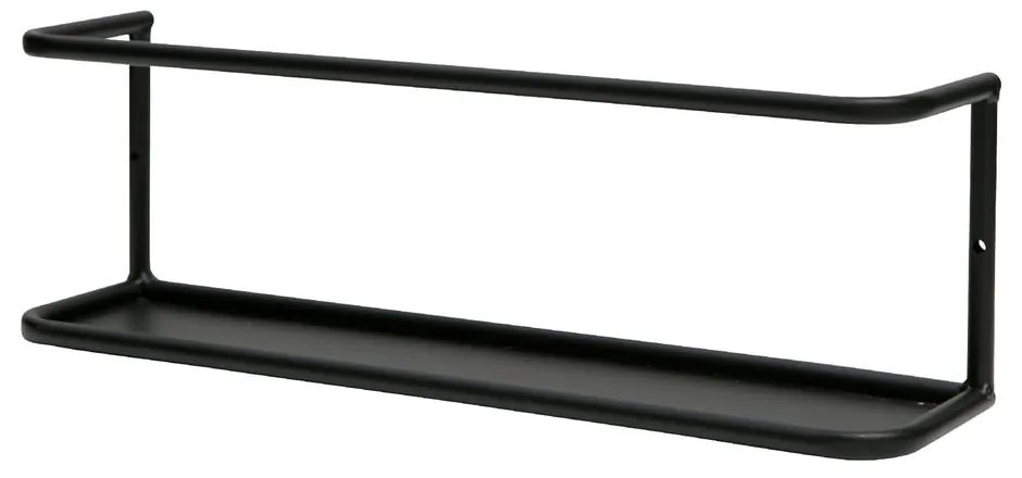Černá nástěnná kovová polička WOOOD Myrthe, délka 40 cm