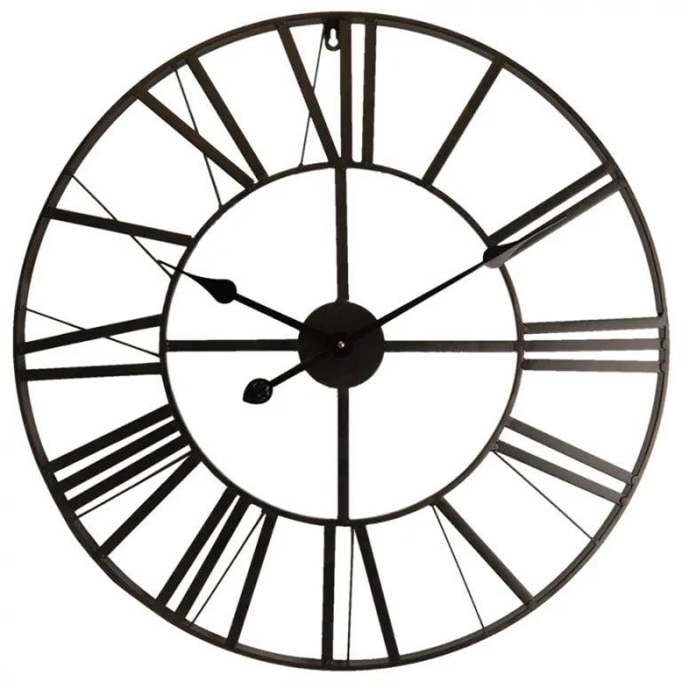 Kovové hodiny s římskými číslicemi – 60x4 cm