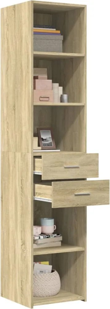 Skříň highboard dub sonoma 40 x 42,5 x 185 cm kompozitní dřevo 3281443