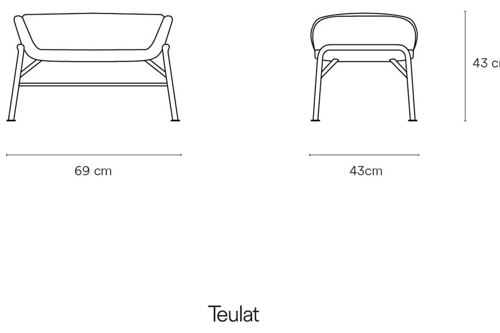MUZZA Otoman sadira růžový