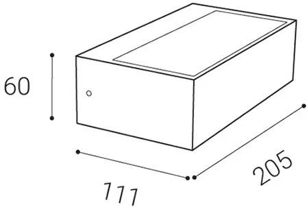 LED2 5130134 Kvader, antracitové fasádní svítidlo, 2x4,5W LED 3000K, délka 20,5cm, IP54