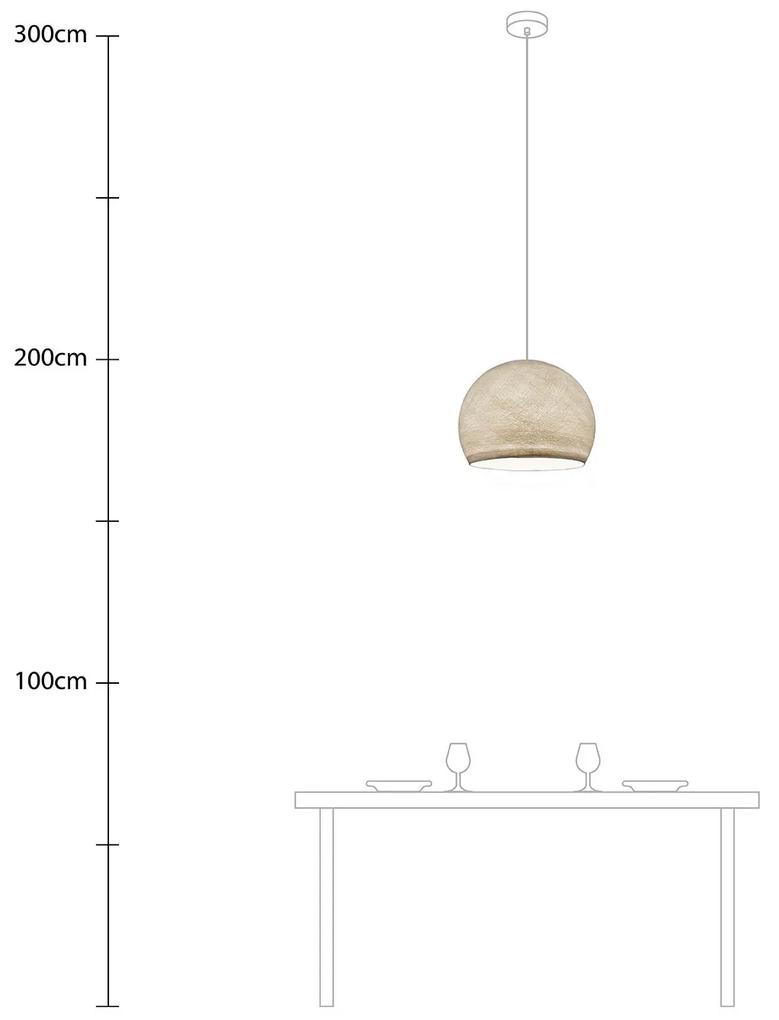 creative cables Závěsná lampa se stínidlem kupole z PE vlákna, polyester Barva: Černá Perleť, Průměr: S - Ø 31 Cm