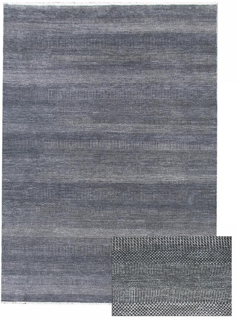 Diamond Carpets koberce Ručně vázaný kusový koberec Diamond DC-MCN Dark blue/silver ROZMĚR: 305x425