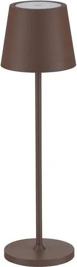 NV 9223403 Venkovní stolní lampa SEINA hnědý hliník a akryl LED 2W 2700K 5V DC IP54 vypínač na těle nabíjecí s PG základnou nebo USB C kabelem - NOVA LUCE