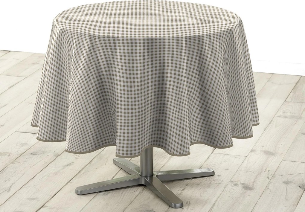 Kulatý ubrus MINI VICHY, Ø 160 cm, kostka