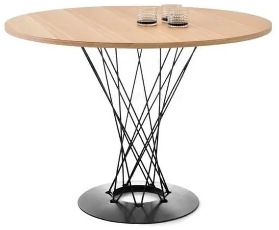 design4life Kruhový jídelní stůl SMER jasan-černý