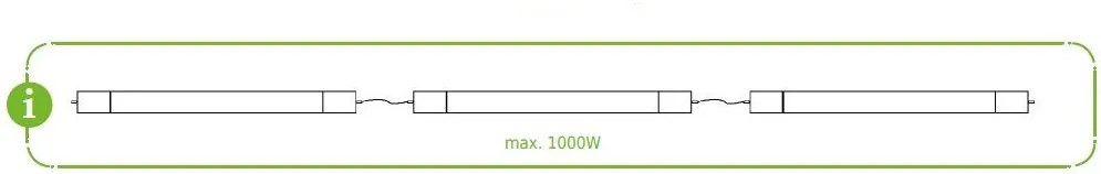 ACA Lighting LED lineární vodotěsné svítidlo HP series TETE 60W/6000K/5490Lm/120°/IP66