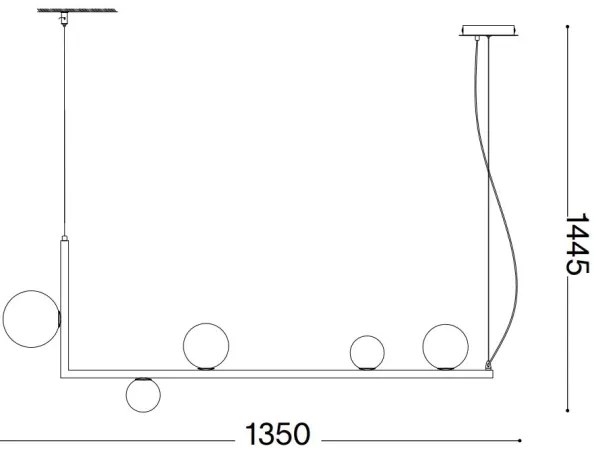 Ideal Lux - LED Lustr na lanku BIRDS 5xG9/3W/230V černá/zlatá