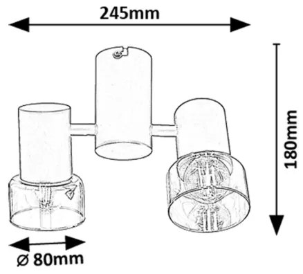 Rabalux 73053 - Bodové svítidlo HATICE 2xE14/15W/230V