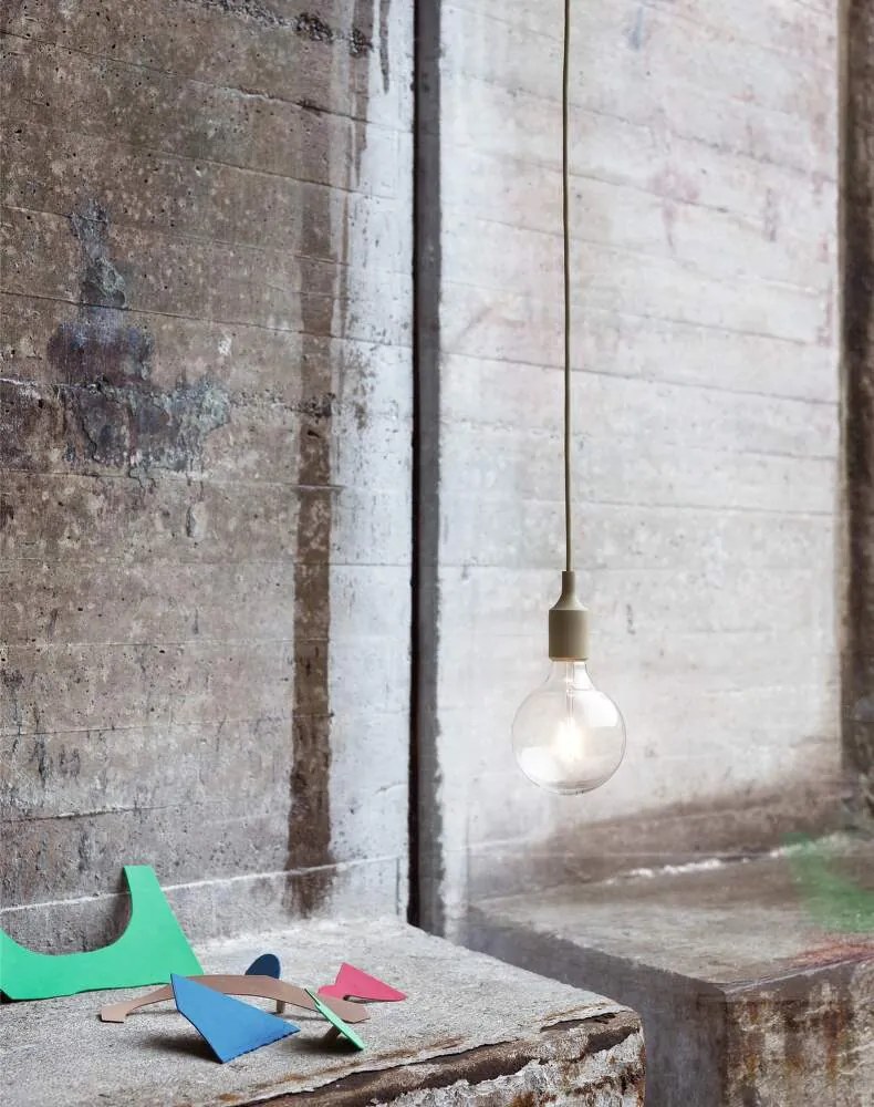 Muuto Závěsná LED lampa E27, olive 13353