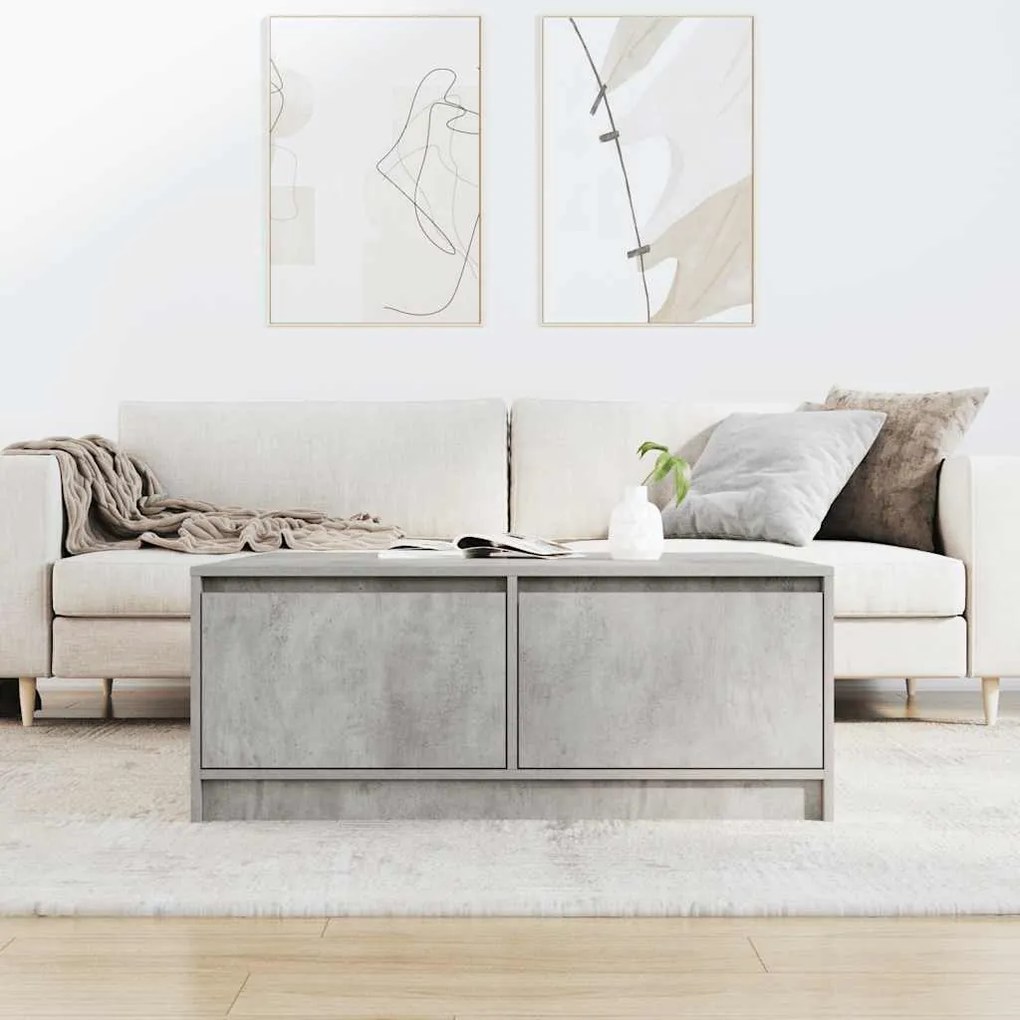 Konferenční stolek se zásuvkami Betonová šedá 100x100x40 cm 3328402