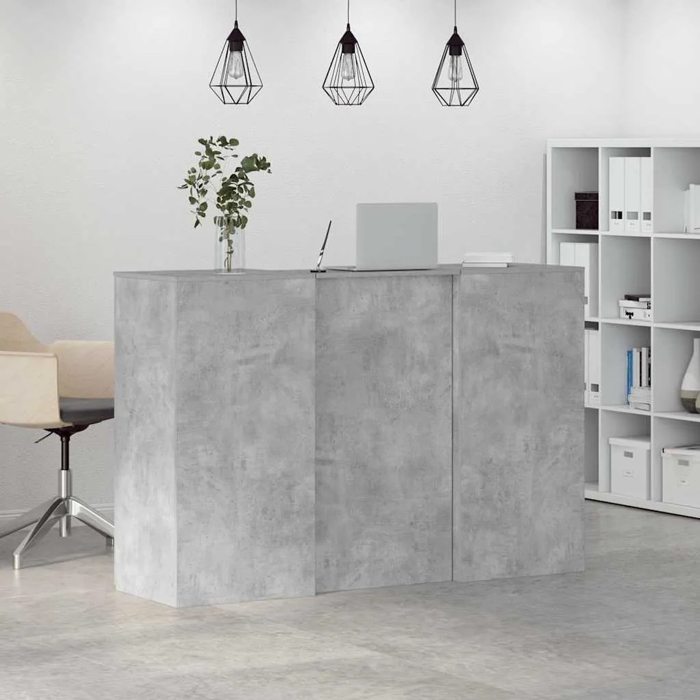 Recepční stůl betonově šedý 155x50x103,5 cm kompozitní dřevo 3324199