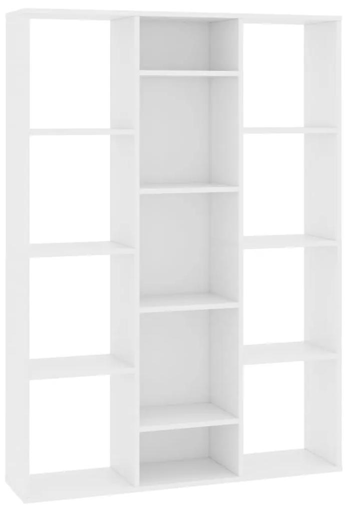 vidaXL Knihovna/zástěna do pokoje bílá 100 x 24 x 140 cm dřevotříska