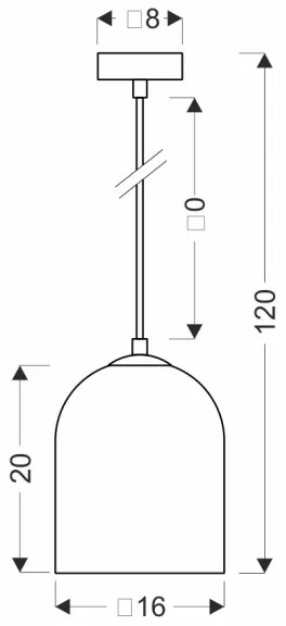 Lustr na lanku KLEA 1xG9/15W/230V kouřová černá