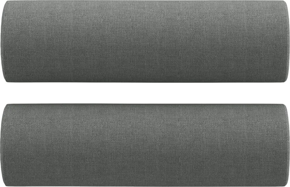 2místná pohovka s polštáři tmavě šedá 140 cm textil 3200783