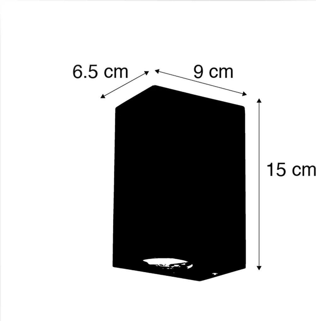 Sada 4 inteligentních nástěnných světel rezavě hnědá IP44 vč. 2 GU10 - Baleno