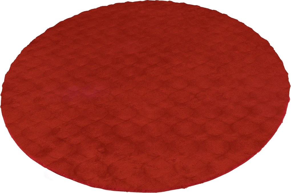 Obsession, Kusový koberec Diamond Cut 800 Red kruh, 120x120 (průměr) kruh, červená, ložnice