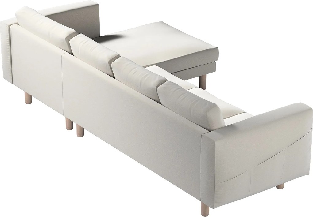 Potah na pohovku IKEA Norsborg 4-místná se šezlongem barva šedá látka sametová