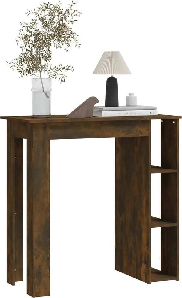 vidaXL Barový stůl s regálem 102 x 50 x 103,5 cm kompozit [812963] Barva: Černá