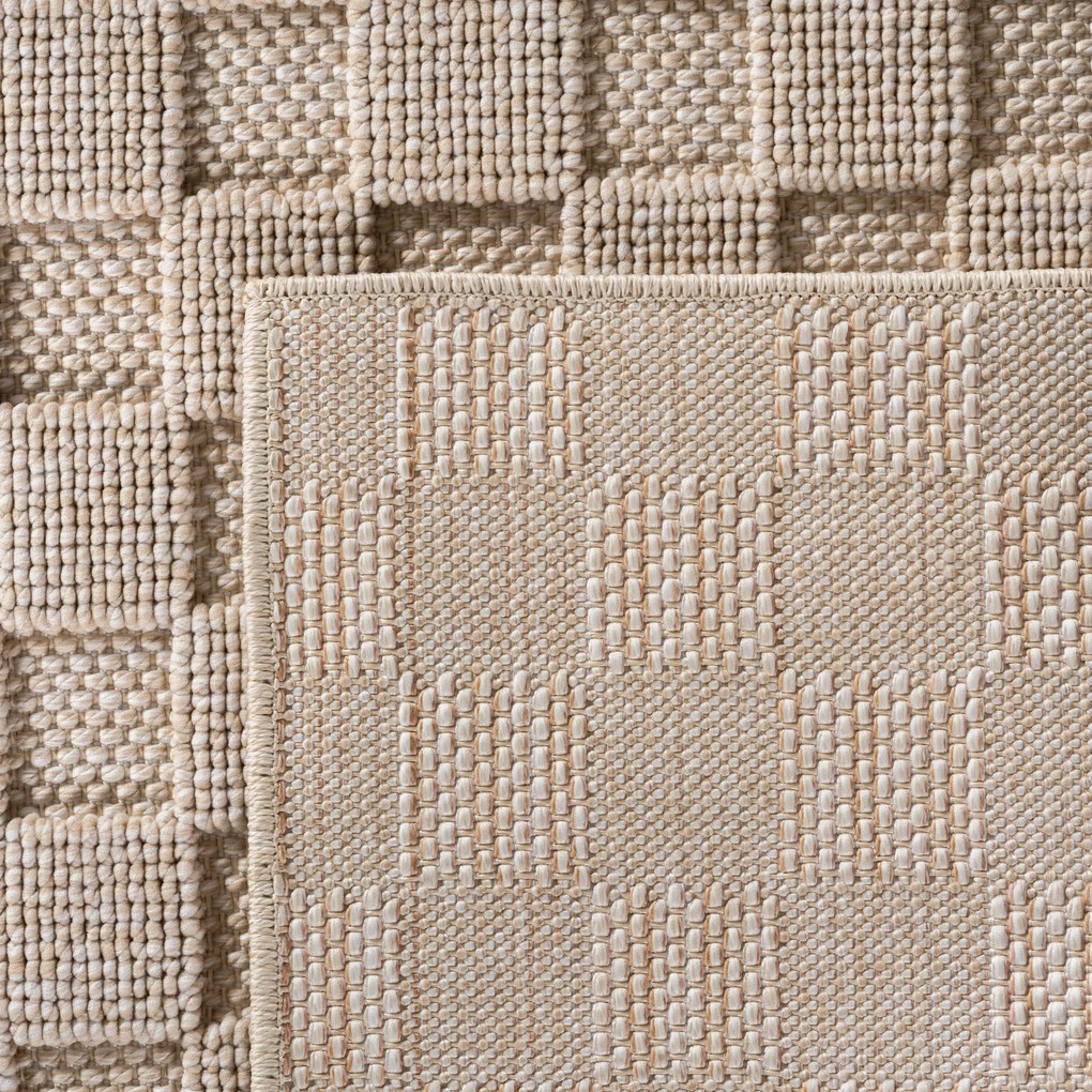 Ayyildiz, Kusový koberec Helix 2203 beige kruh, 80x80, béžová, chodba / předsíň