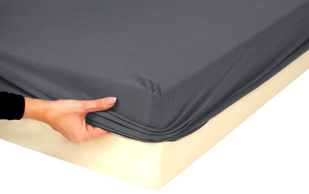 Dreamy Cotton Stretch Tmavě šedá, 30 cm Barevné provedení: Tmavě šedá, Velikost: 80x200x30