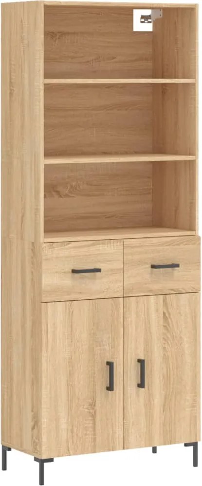 Skříň highboard dub sonoma 69,5 x 34 x 180 cm kompozitní dřevo 3200516