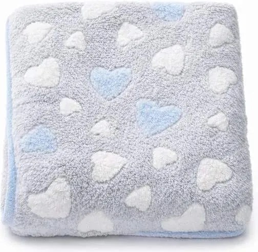 Dětská deka New Baby 80x90 heart blue