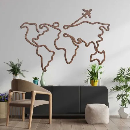 Dřevěná mapa na zeď | SENTOP HDF0496