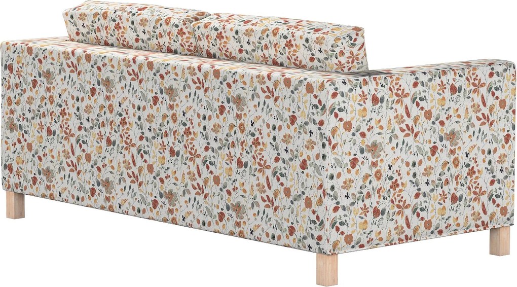 Potah na pohovku IKEA  Karlanda rozkládací, krátký barva oranžová látka pletený vzor, vzorované