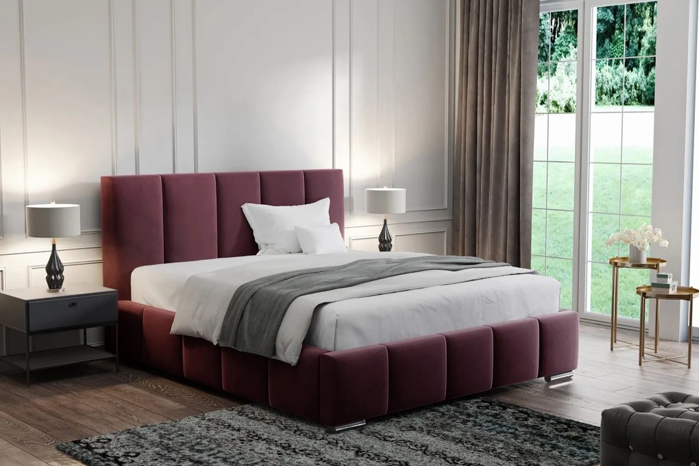 Postel MODEL 09 120x200 fialová - MAGIC VELVET 2202