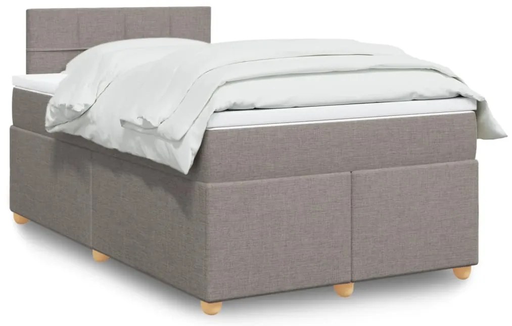 Box spring postel s matrací taupe 120x190 cm textil 3288923