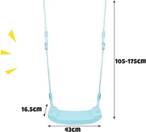 Dave Sport Dětská zahradní houpačka - modrá