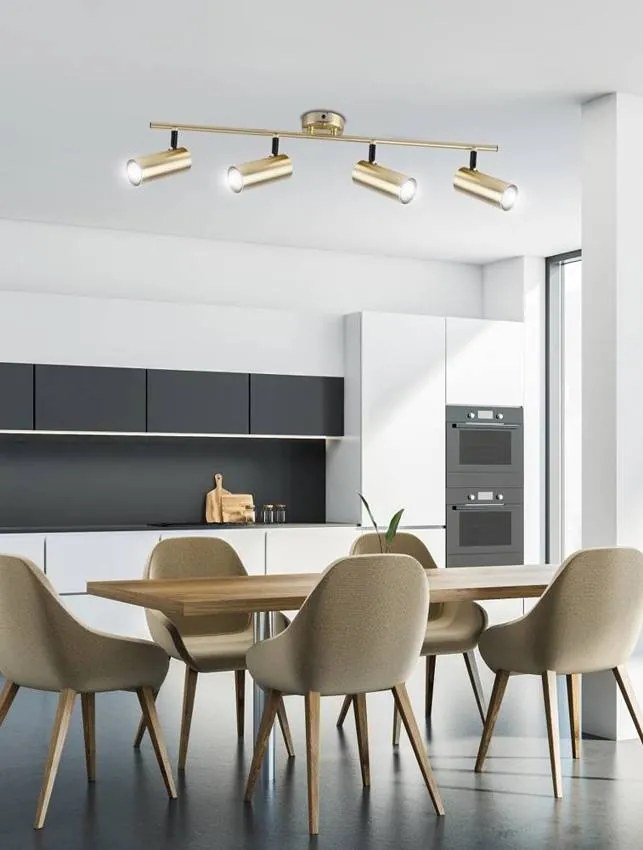 Mosazné stropní svítidlo Colly pro žárovku 4x GU10  - Candellux